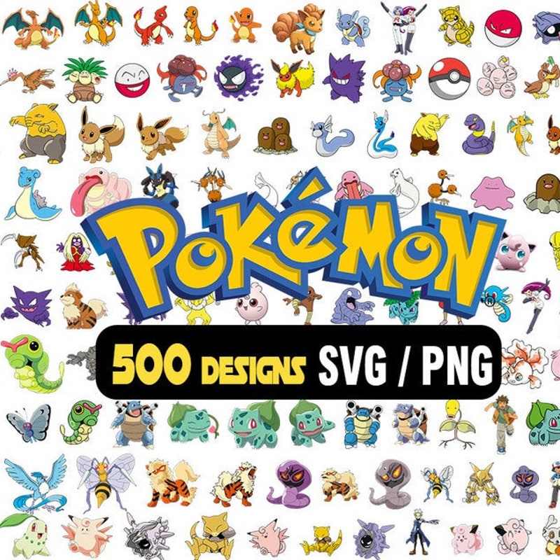 Pokemons Svg - Etsy
