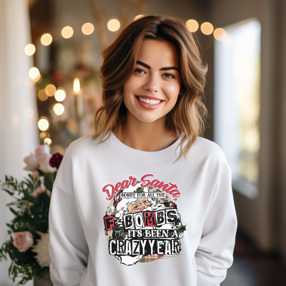 Funny Santa 'f-bombs' Christmas PNG | Retro Sublimation Design (digital ...