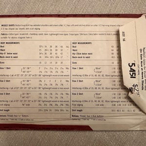 Simplicity 5451 Uncut 80s Misses Shirts - Etsy