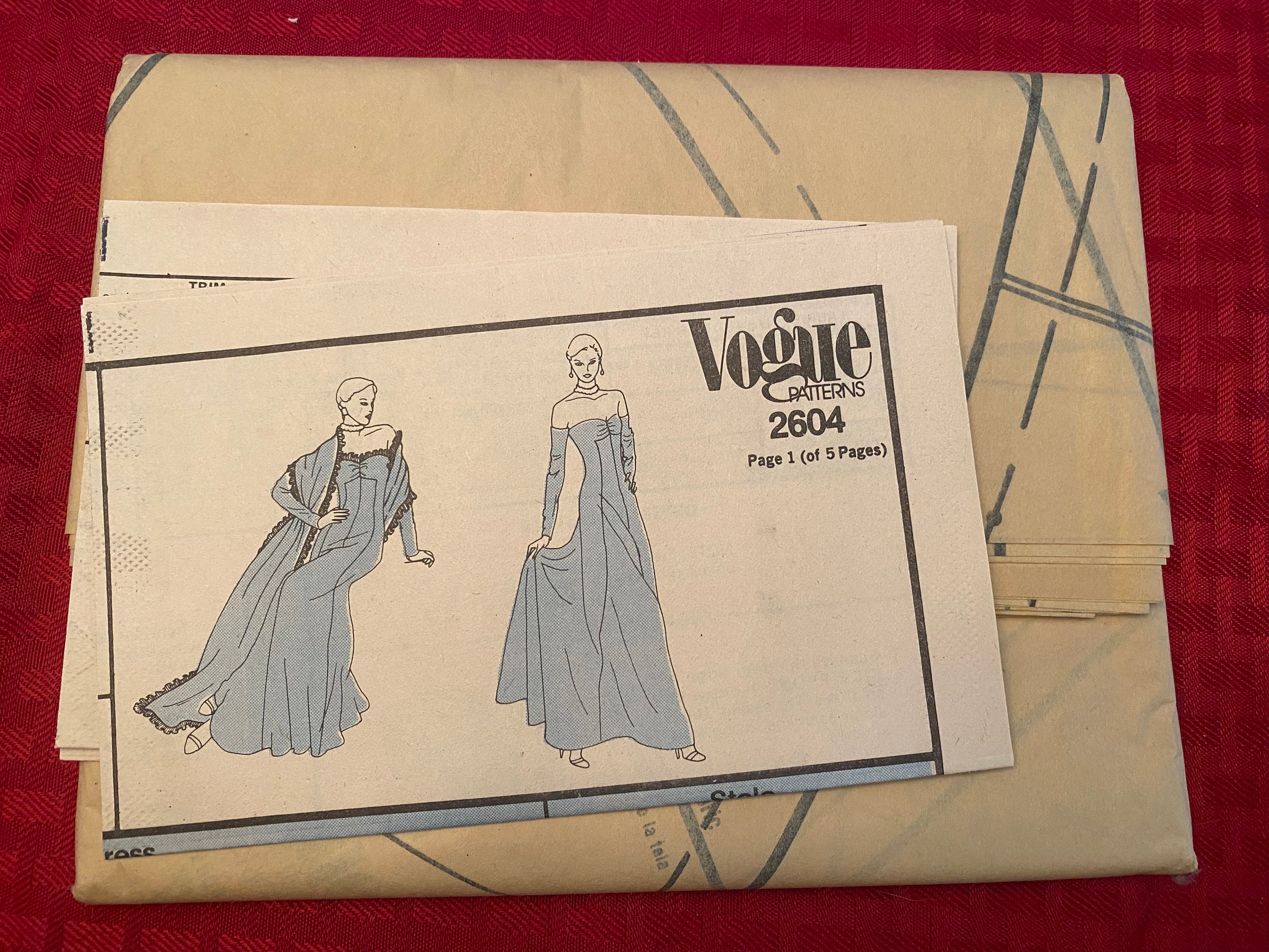 Vogue 2604 Uncut Evening Dress Nina Ricci - Etsy