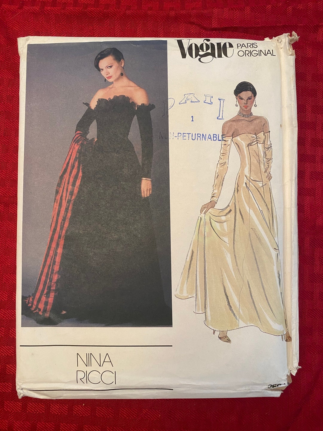 Vogue 2604 Uncut Evening Dress Nina Ricci - Etsy