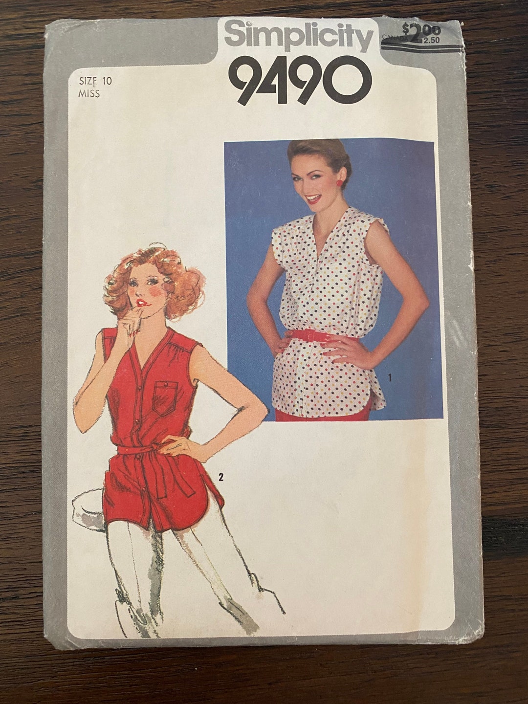 Simplicity 9490 Uncut Misses Top - Etsy