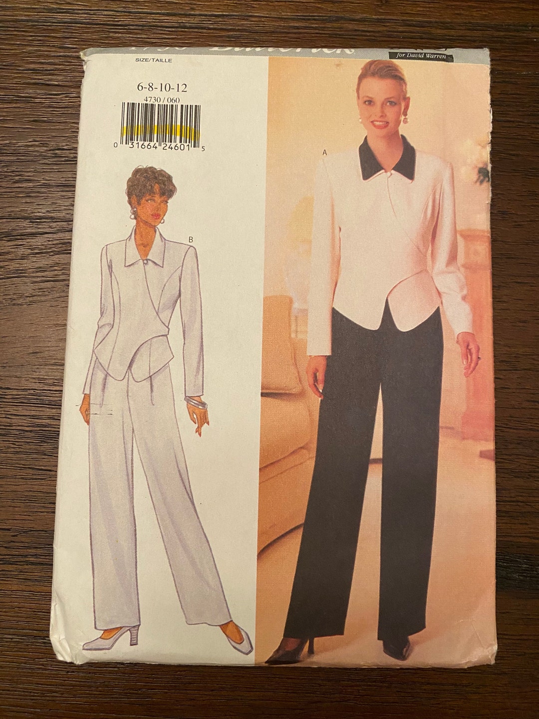 Butterick 4730 Uncut Asymmetrical Jacket and Pants - Etsy