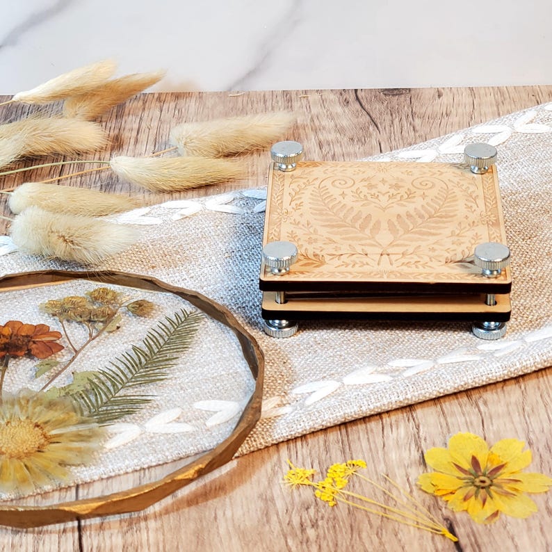 Botanical Fern Wooden Flower Press Kit - Cottagecore Foraging Tool - Etsy