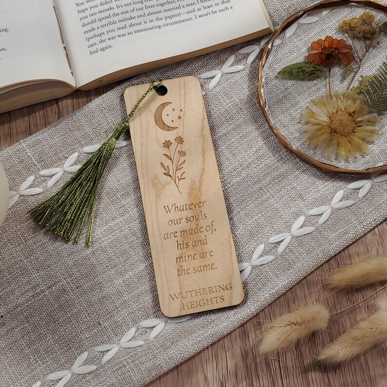 Wuthering Heights Wooden Bookmark – Laser Engraved Book Lover Gift - Etsy