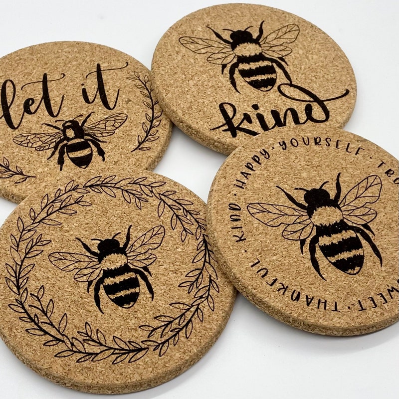Bee Coasters - Etsy
