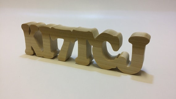 Wood Ham Radio Call Sign CB Radio Shack | Etsy