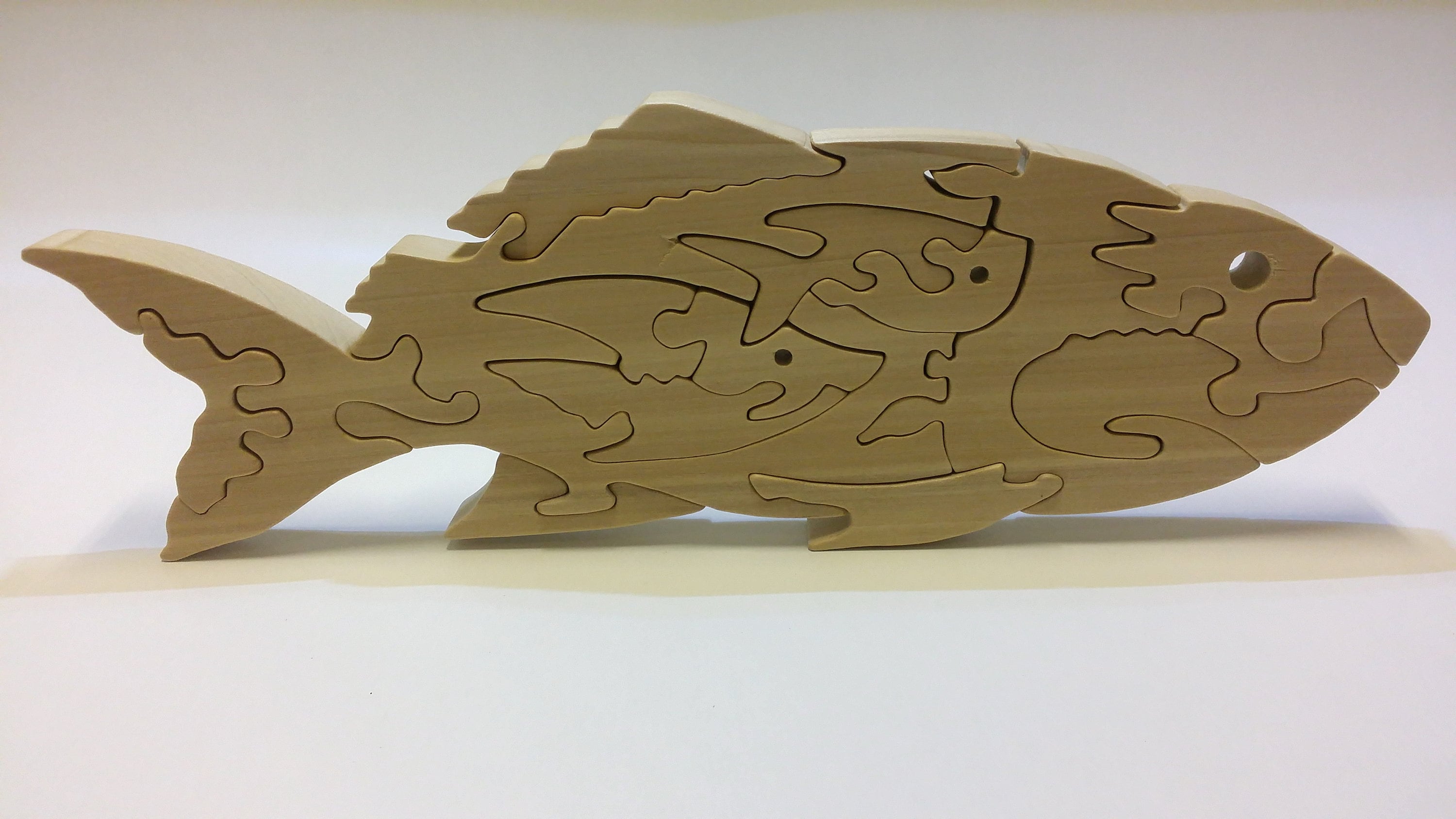 Wood Fish Puzzle, Wooden Fish - Etsy