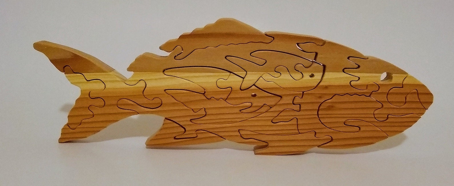 Wood Fish Puzzle, Wooden Fish - Etsy