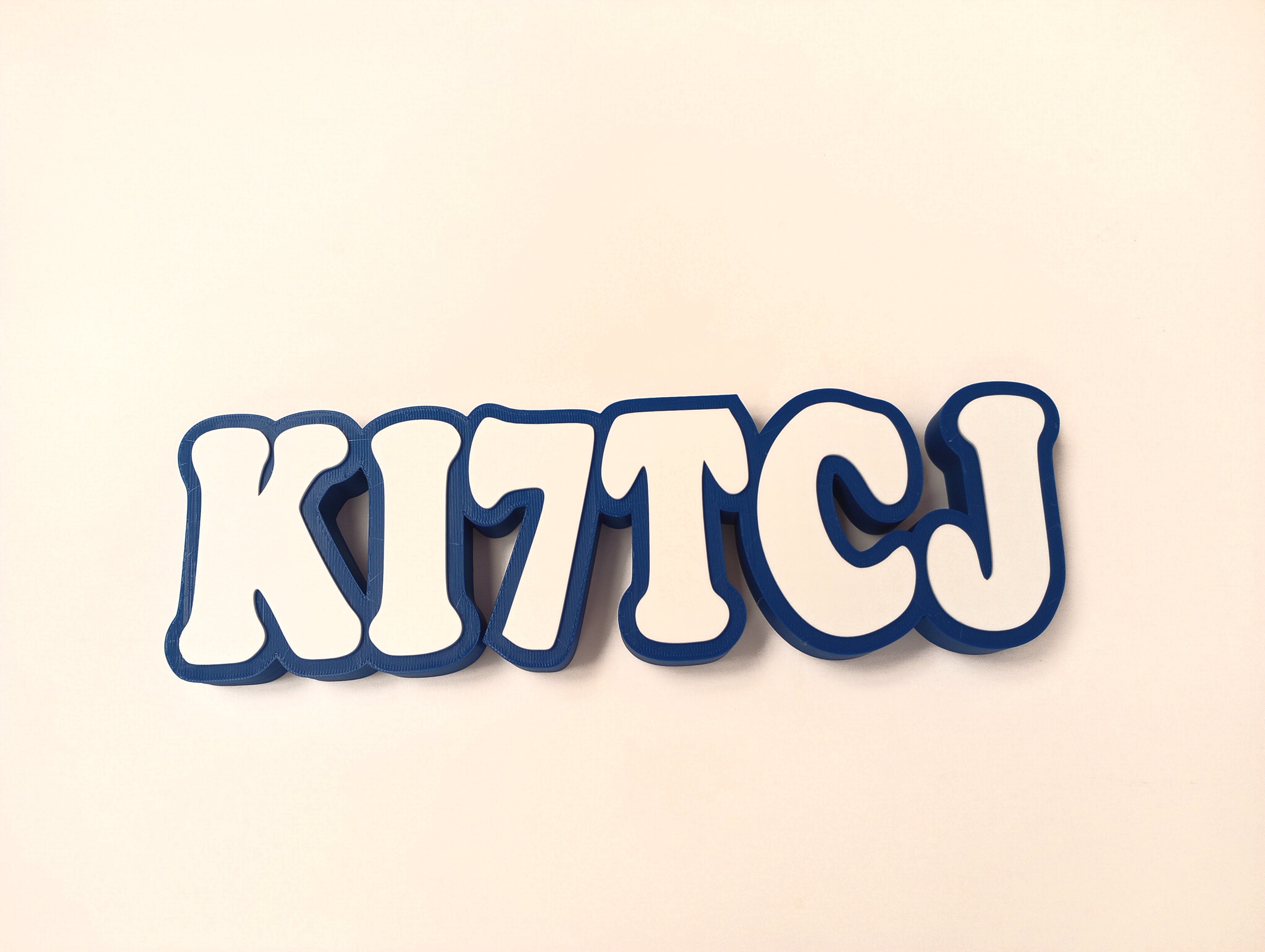 Personalized 3D Printed Ham Radio Call Sign 2", CB, Radio Shack ...