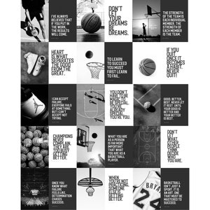 Basketball Wall Collage Art for Teen Dorm Room Basketball Sports Print ...