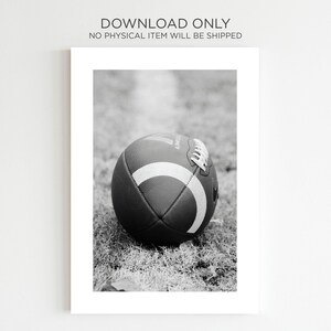 Football Print Set of 2 in Black & White Football Printable Art Sport ...