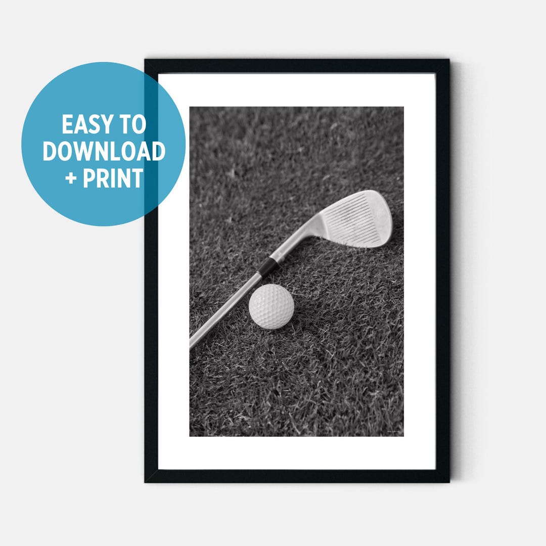 Printable Golf Club Wall Art Print Golf Ball Sports Poster Golf ...