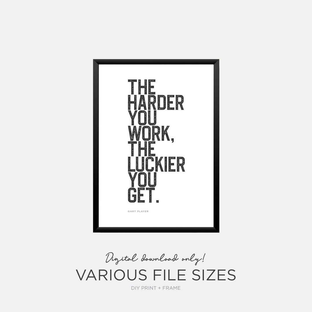 Inspirational Soccer Quote Print Out Poster Black & White, Sports ...