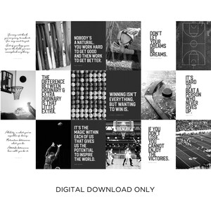 Sports Wall Collage Kit for Teen Dorm Room Football Basketball Baseball ...