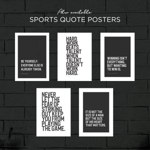 American Football Printable Poster in Black White for Teen Room Decor ...