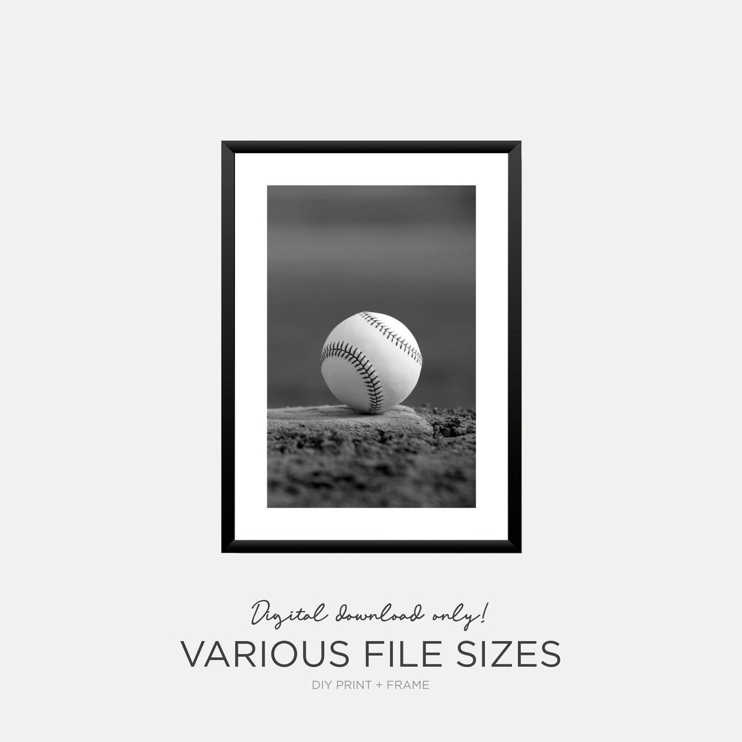 Baseball Photograph in Black & White as Wall Decor for Sports Lovers ...