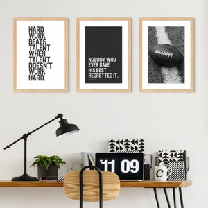 Set of 3 Inspirational NFL Football Printables in Black & - Etsy