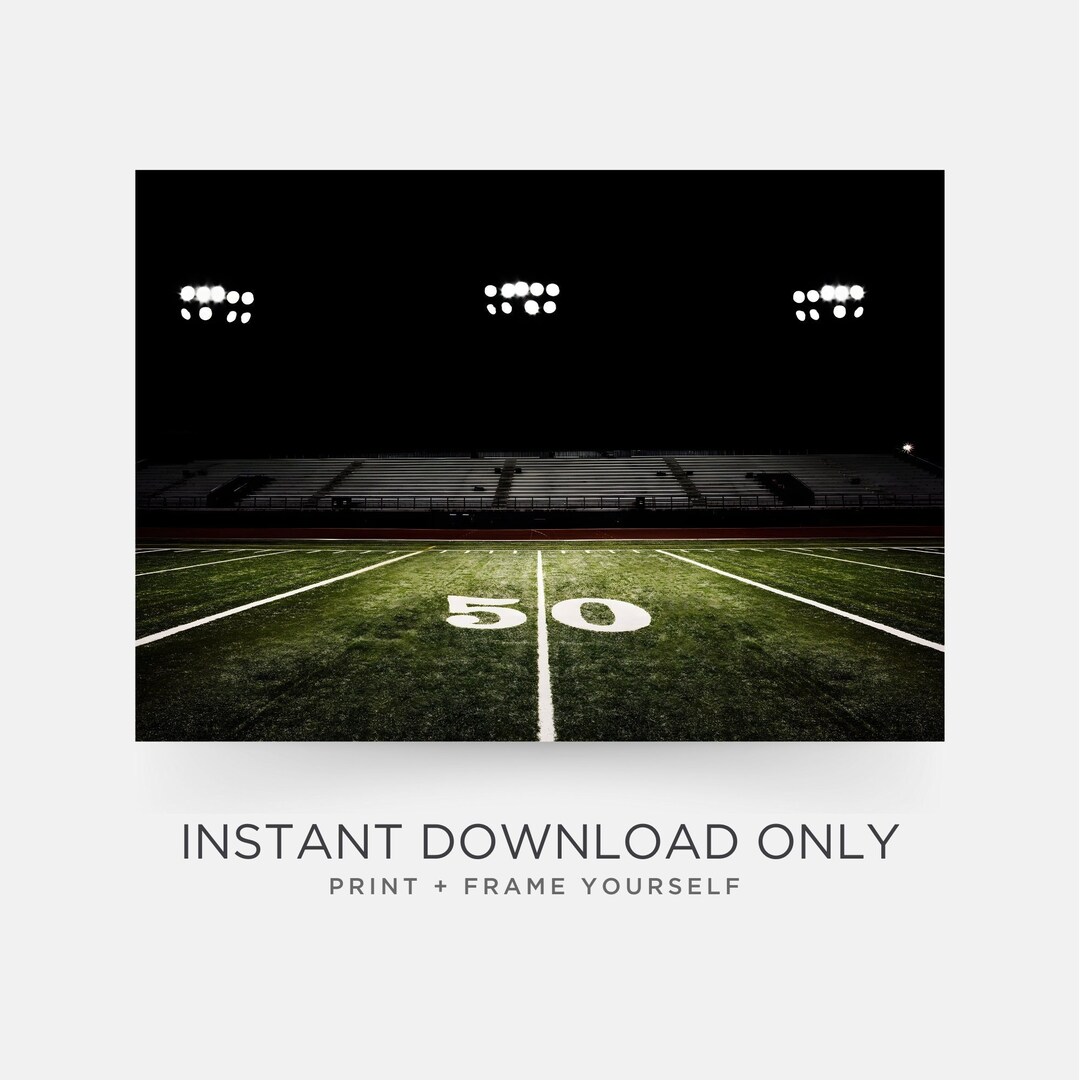 Football Field Poster Instant Download Sports Wall Art Prints Home ...