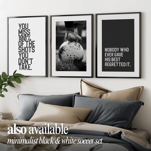 Inspirational Sports Quote Printable Poster Black & White for Teen Dorm ...