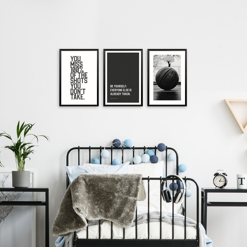 Basketball Print Set of 3 for Boys NBA Basketball Printable - Etsy