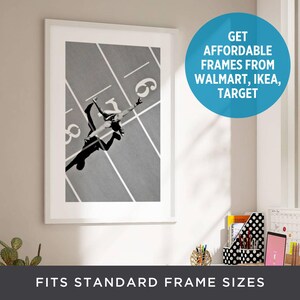 Running Across the Finish Line Black & White Photograph for Wall Art ...