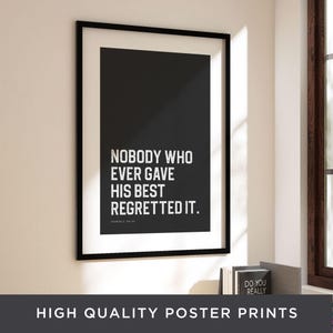 Inspirational Sports Quote Printable Poster Black & White for Teen Dorm ...