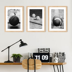 Soccer Basketball Printable Posters With Inspirational Quote Sports Set ...