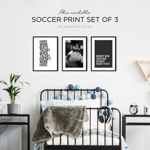 Inspirational Soccer Quote Print Out Poster Black & White, Sports ...