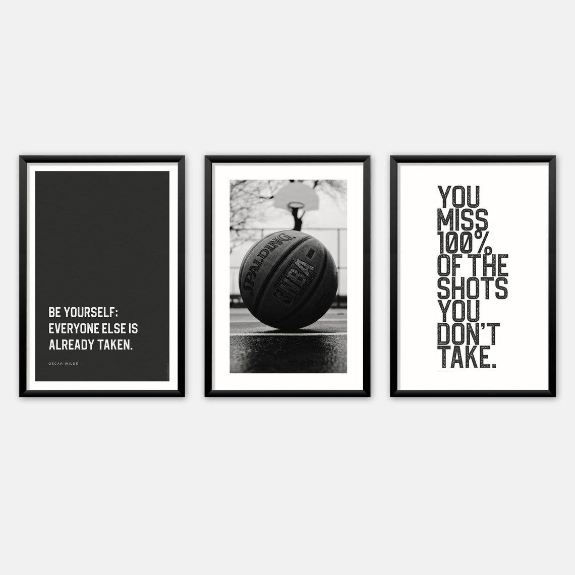 Basketball Print Set of 3 for Boys NBA Basketball Printable - Etsy