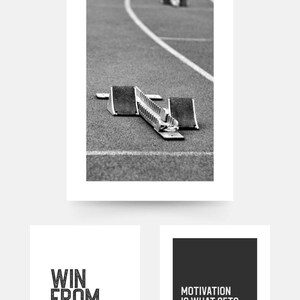 Track & Field Print Set of 3 for Boys Running Themed Posters With ...