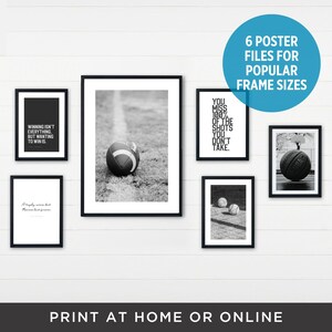 Sport Prints for Boys Wall Art Set of 6 Printables of Sport Balls and ...