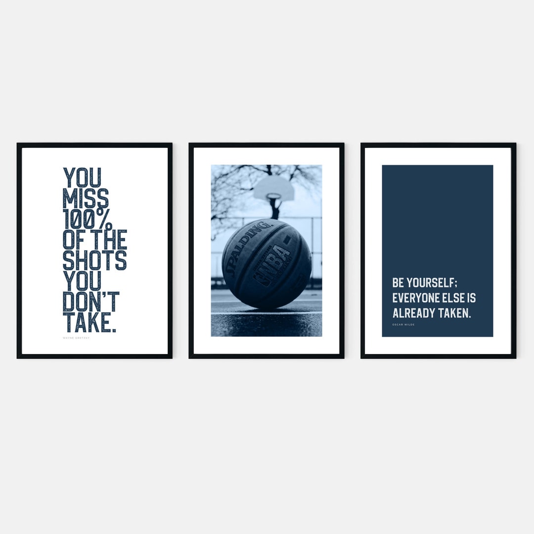 Basketball Prints in Blue for Boys NBA Basketball Printable Poster With ...