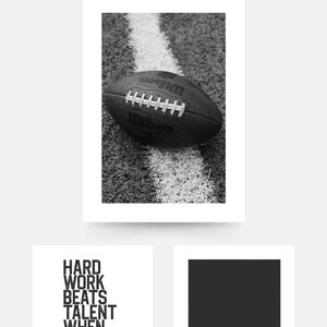 Set of 3 Inspirational NFL Football Printables in Black & White for ...