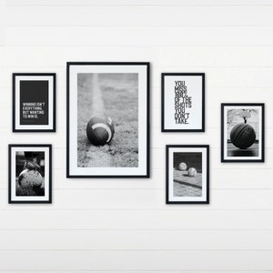 Sports Wall Art in Black + White With Inspirational Quotes for Teen ...