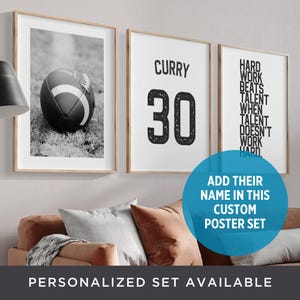 Set of 3 Inspirational NFL Football Printables in Black & White for ...