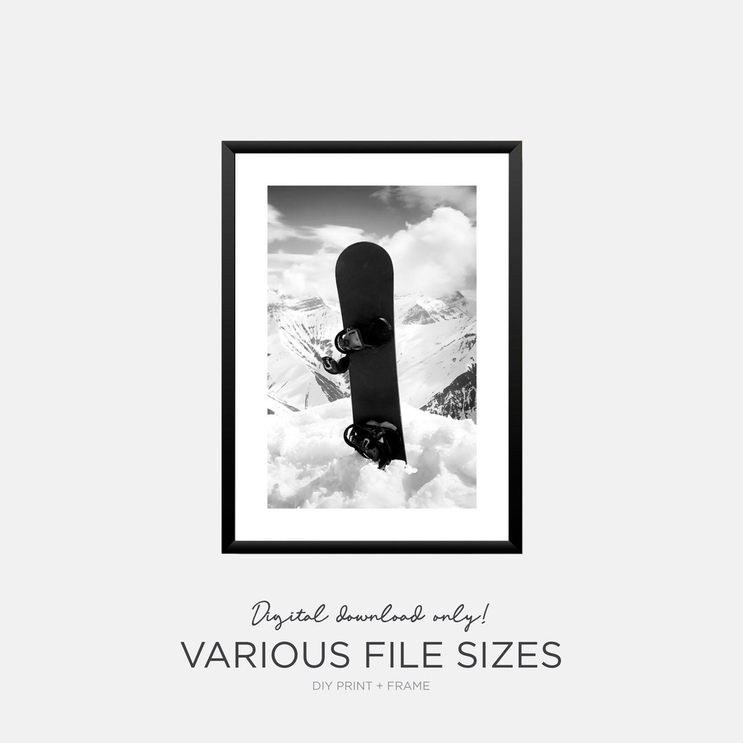 Snowboarding Print Out Poster Snow Sports Wall Art Print in - Etsy