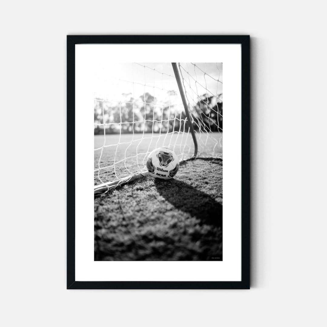 Soccer Ball in Goal Print Out Poster Wall Art for Teen Boys Dorm Room ...