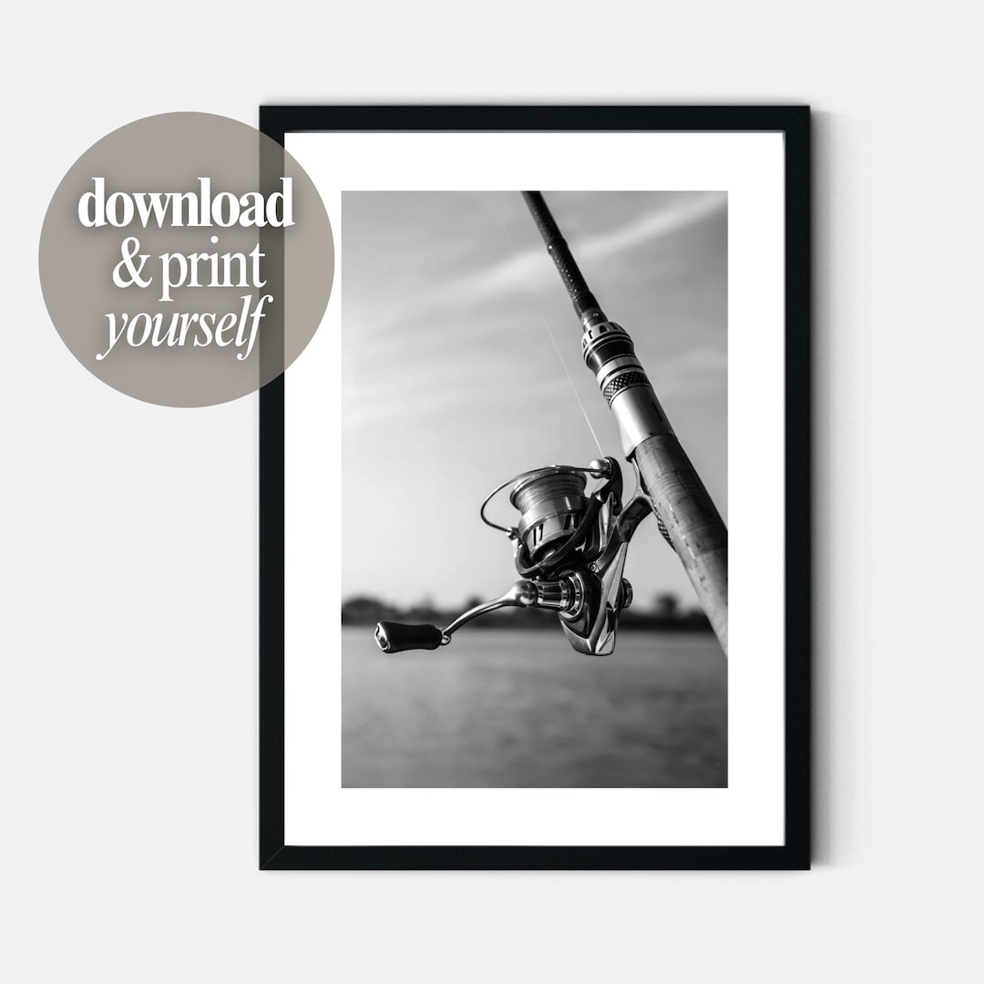 Fishing Poster Wall Art Instant Download Sports Digital Print Fishing ...
