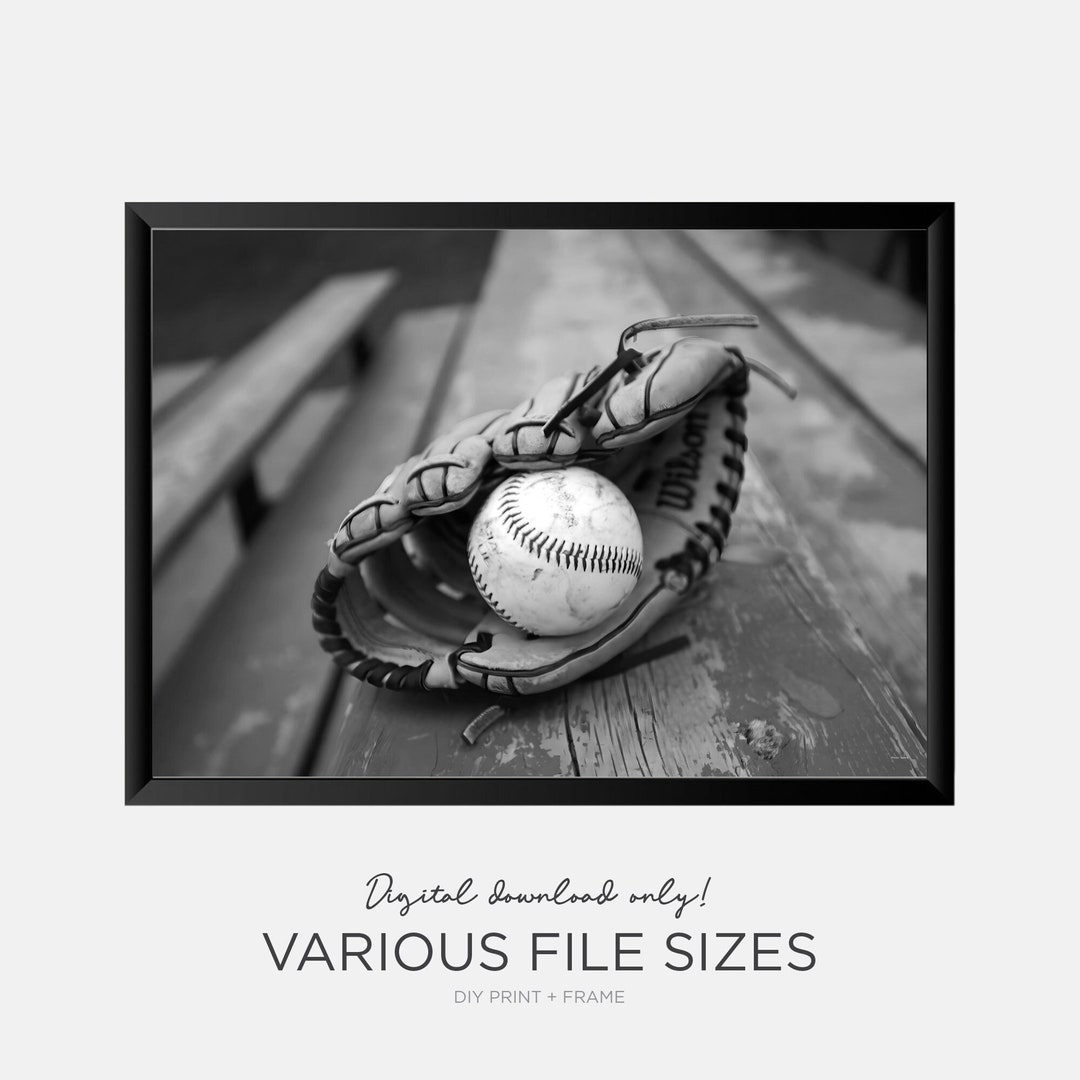 Baseball Print Out Poster for Boys Room Decor Landscape Wall Art Sports ...