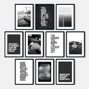 Soccer Poster Set of Art Prints Football Poster Wall Art for Kid Room ...
