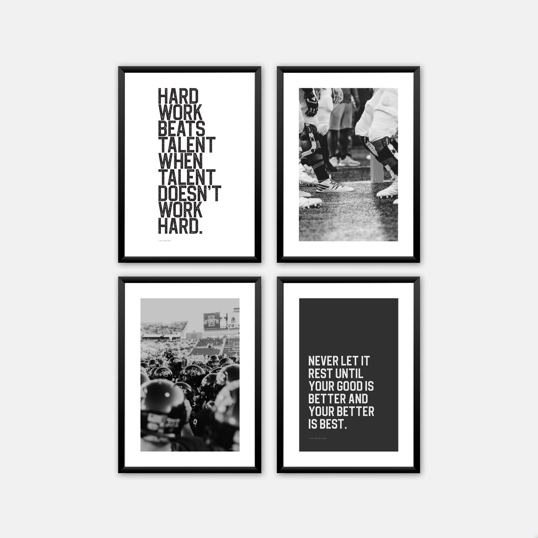 NFL Football Posters for Teen Boys Room Decor Set of 4 Sports Themed ...