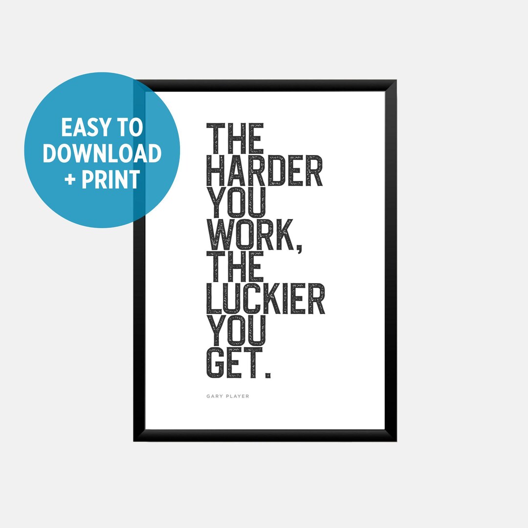 Inspirational Soccer Quote Print Out Poster Black & White Sports Themed ...
