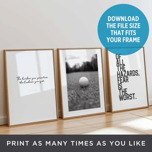 Printable Golf Wall Art Print Set of 3 Golf Sport Poster Inspirational ...