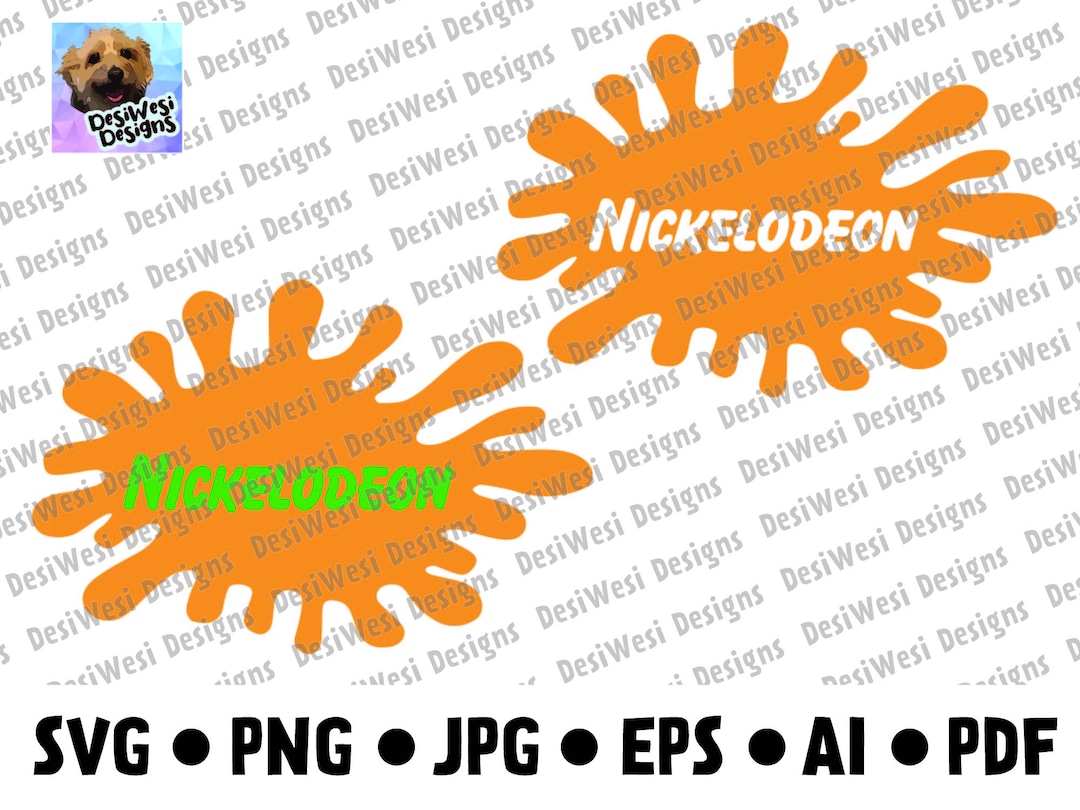 Nickelodeon Splat, 2 Designs SVG, Png, Jpg, Eps, Ai, Pdf Cricut ...