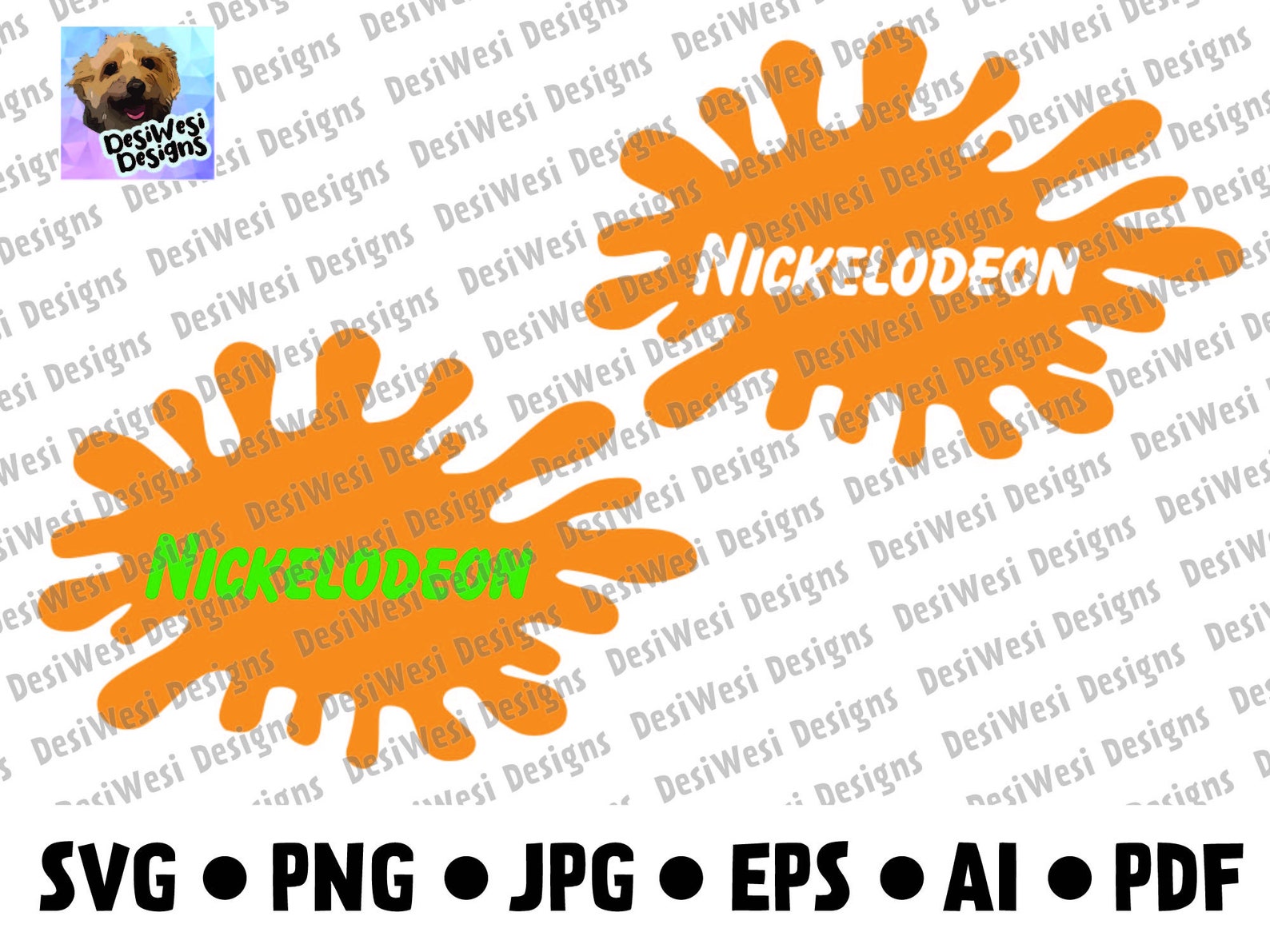 Nickelodeon Splat, 2 Designs SVG, Png, Jpg, Eps, Ai, Pdf Cricut ...