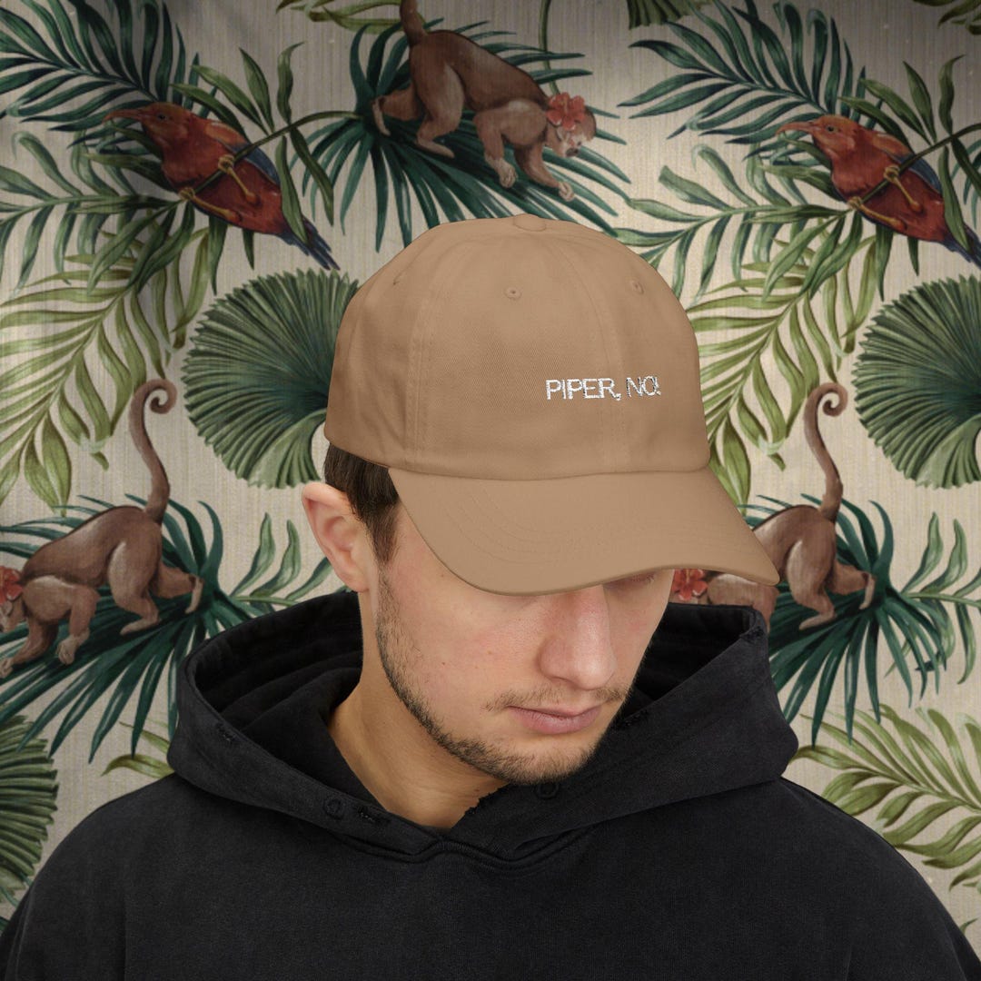 White Lotus "piper, No!" Embroidered Classic Dad Cap - White Lotus Gift ...