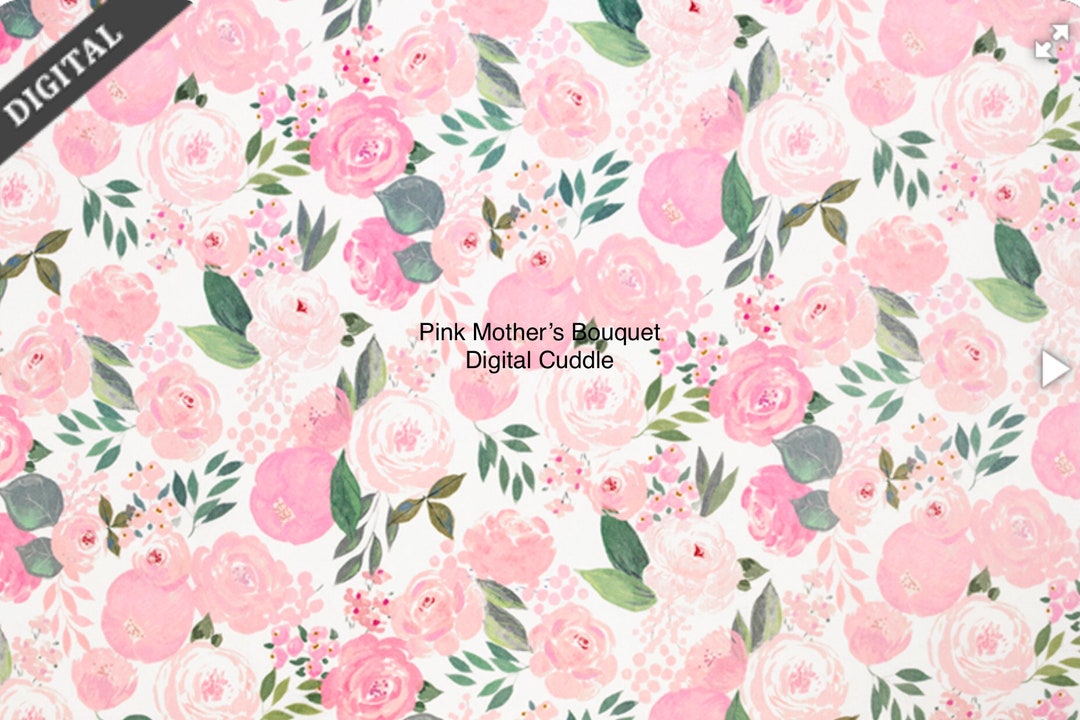 Pink Mother's Bouquet Digital Cuddle Minky From Shannon Fabrics - Etsy