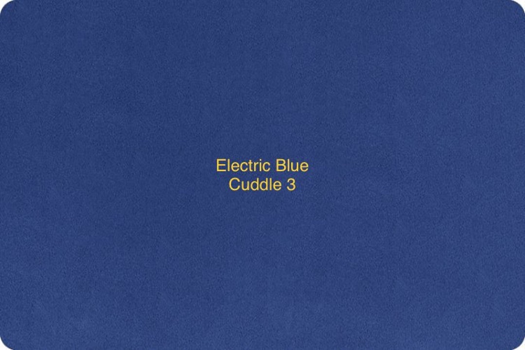 Electric Blue Solid Smooth Cuddle 3 Minky From Shannon Fabrics - Etsy