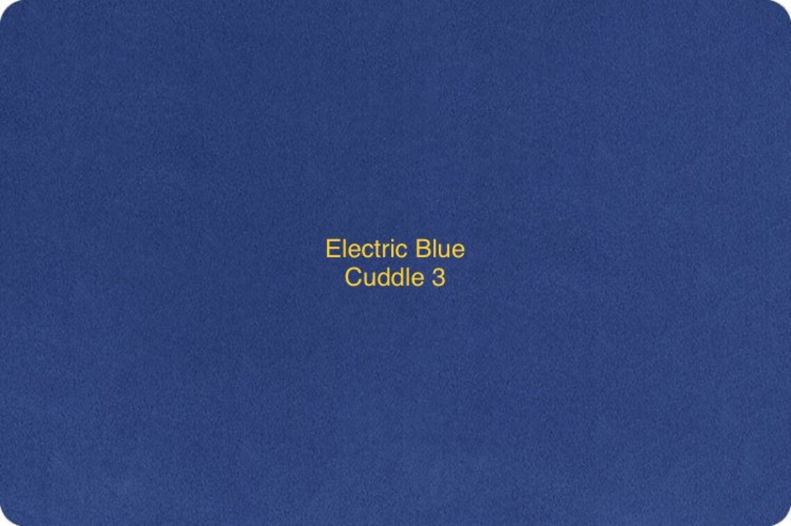 Electric Blue Solid Smooth Cuddle 3 Minky From Shannon Fabrics - Etsy